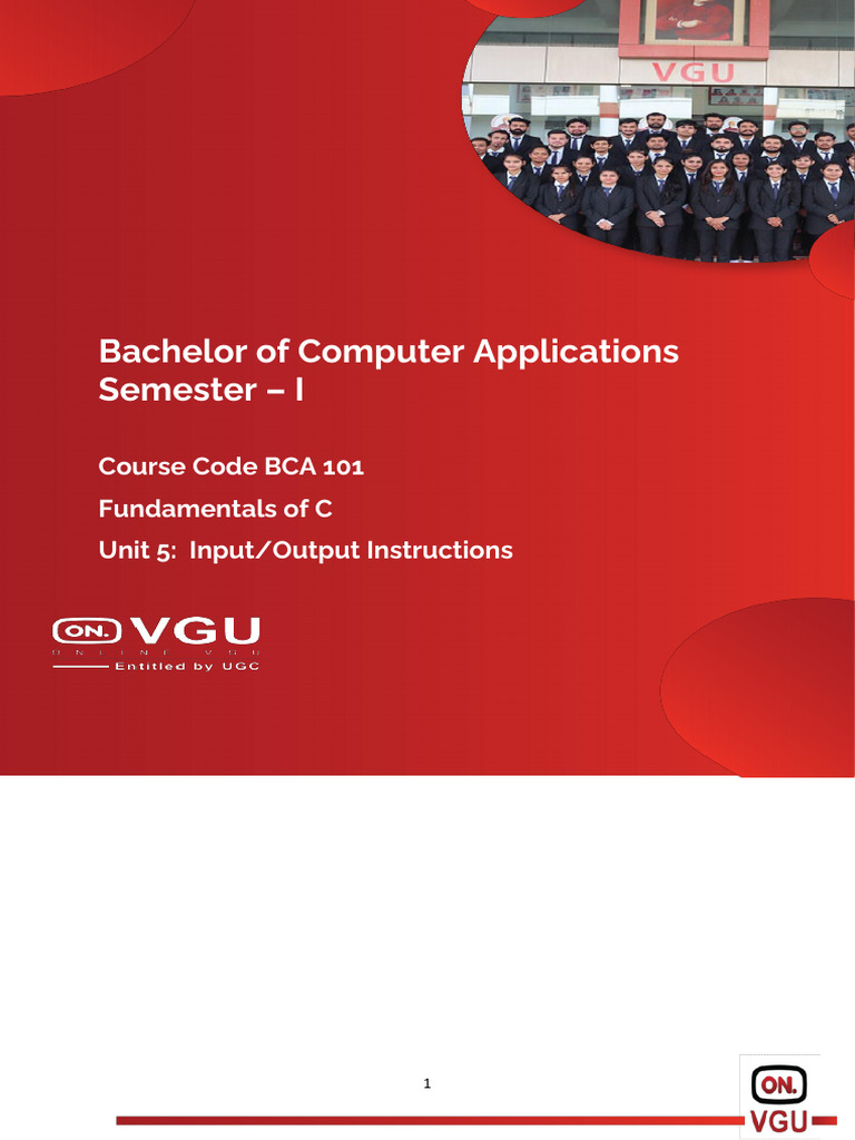 C Programming: Input/Output Instructions | PDF | Pointer (Computer ...