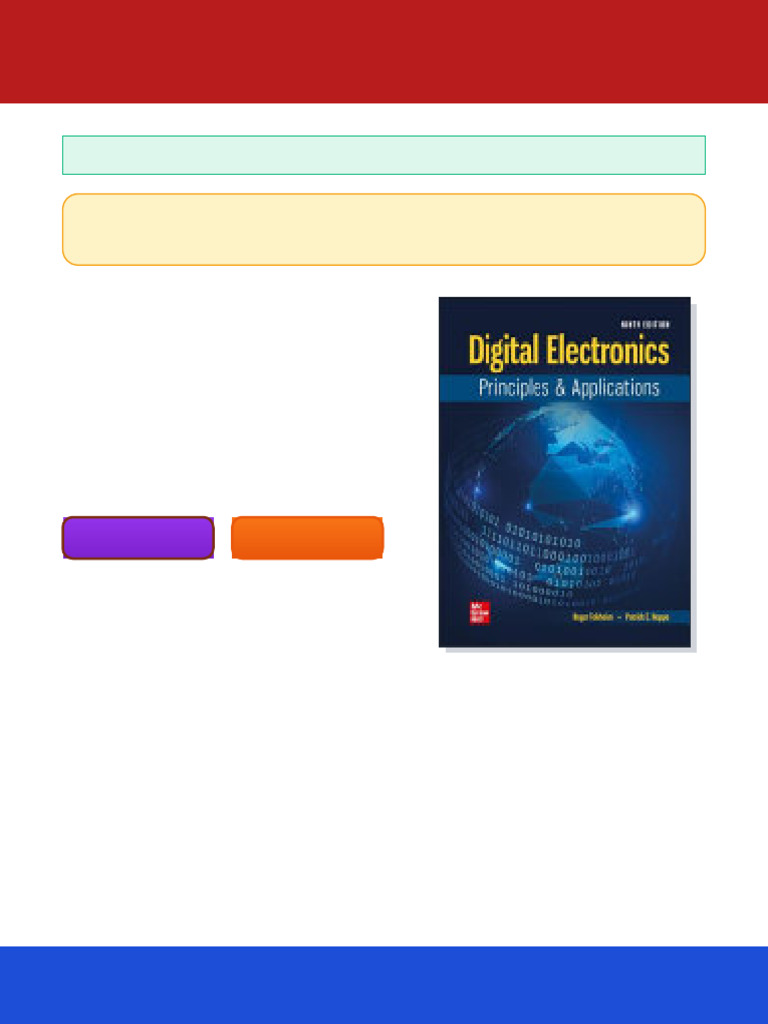 Experiments Manual To Accompany Digital Electronics: Principles and ...