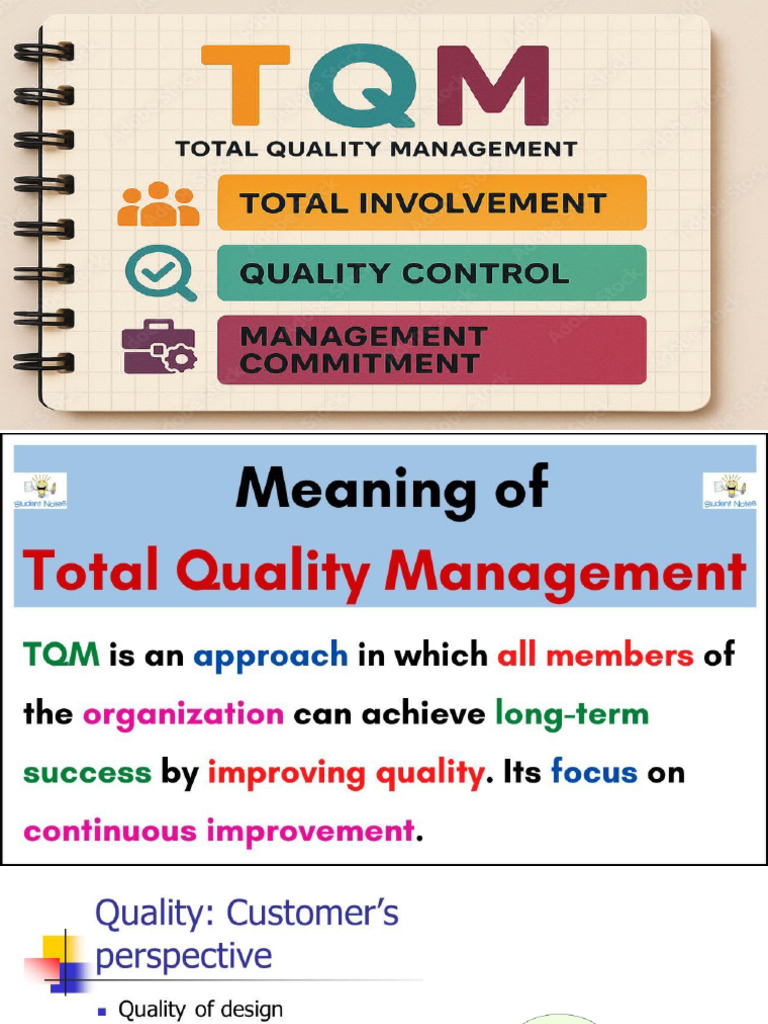 TQM - Unit -1 | PDF | Quality (Business) | Quality Management