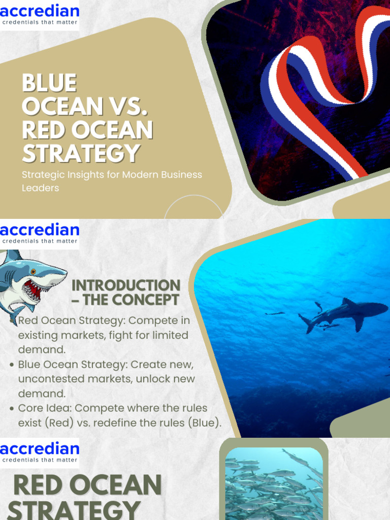 Blue Ocean vs. Red Ocean Strategy Guide | PDF | Sustainability | Innovation