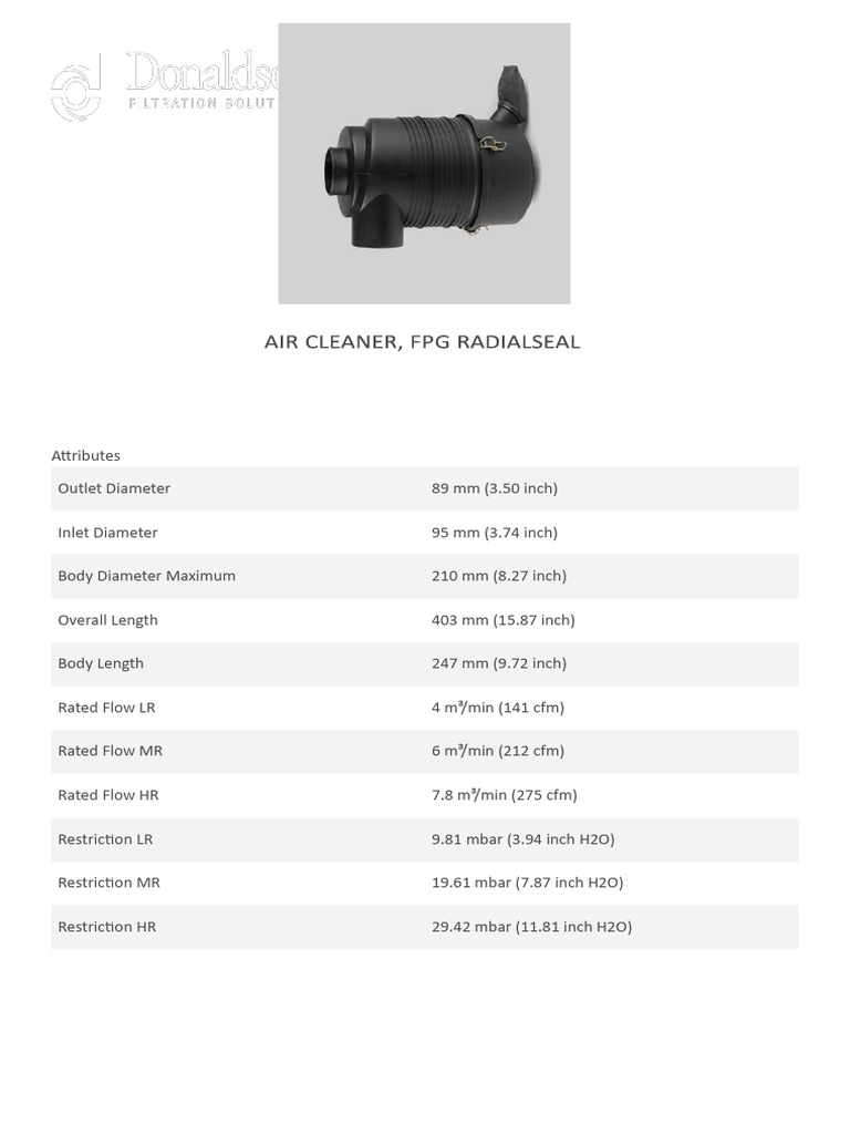 2 Stage Air Filter Housing With Filters | PDF