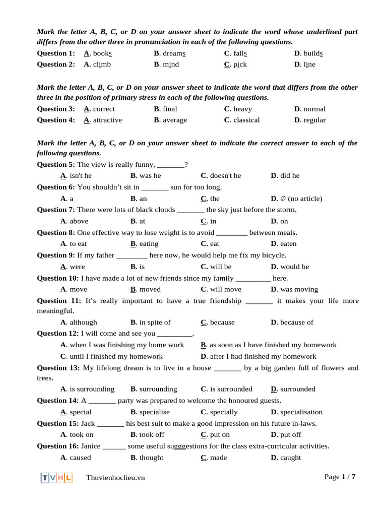 tieng-anh-tham-khao-tnthpt-2020 | PDF | Recycling