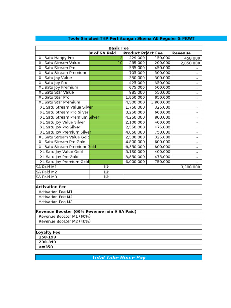 XL Calculator Tools | PDF
