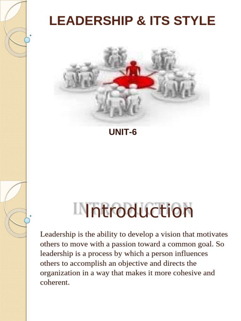 Unit 6 Leadership | PDF | Leadership | Psychology
