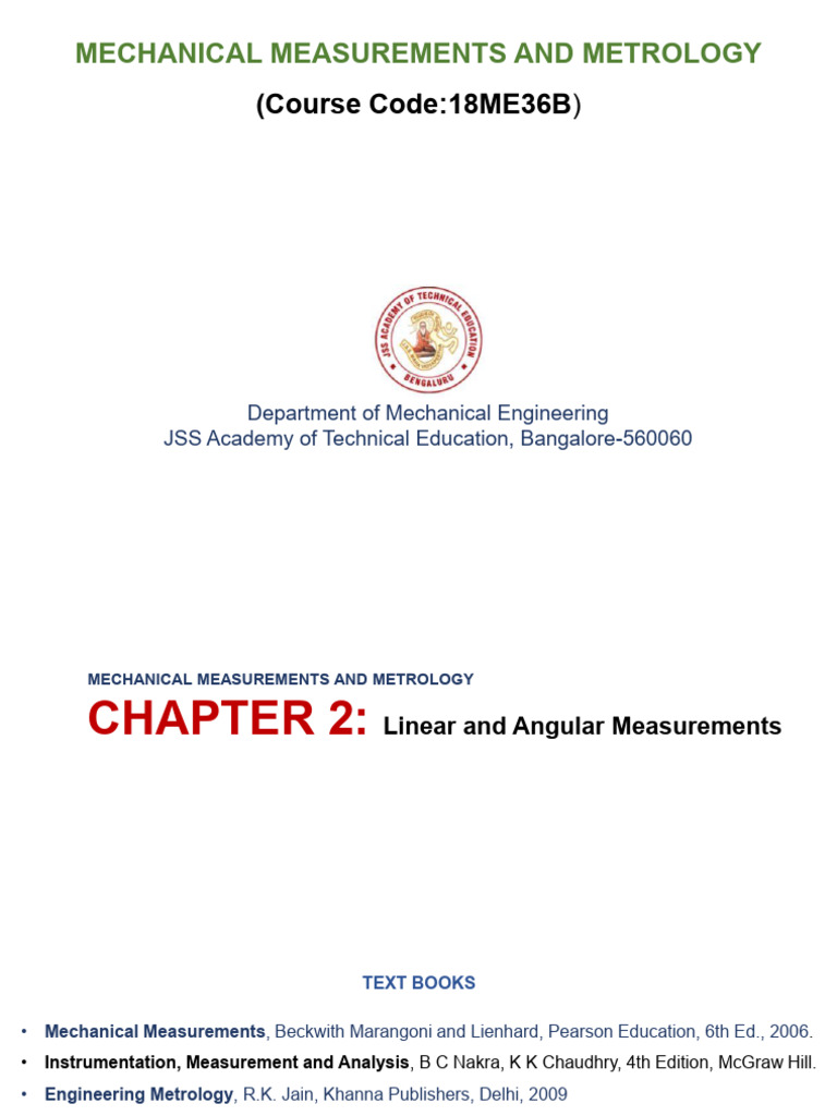 Linear and Angular Measurements Guide | PDF | Tools