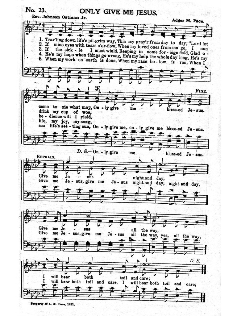 Only Give Me Jesus | PDF