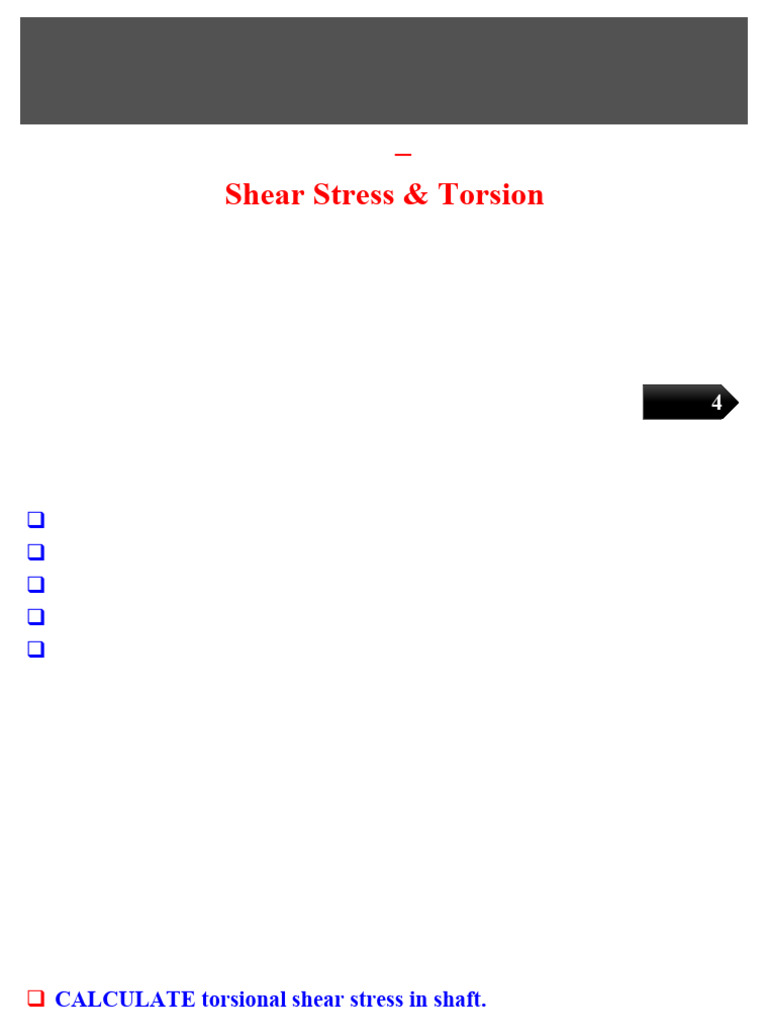 Torsion Analysis in Engineering Shafts | PDF | Stress (Mechanics ...