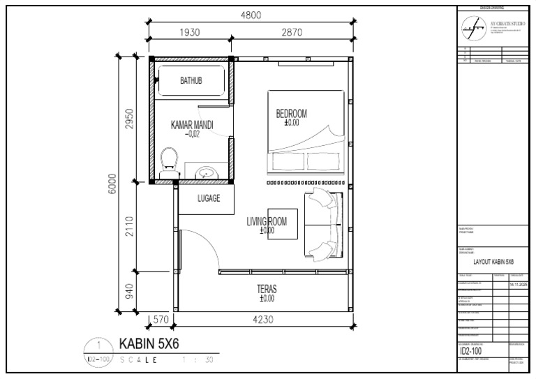 Kabin 5x6 Layout | PDF