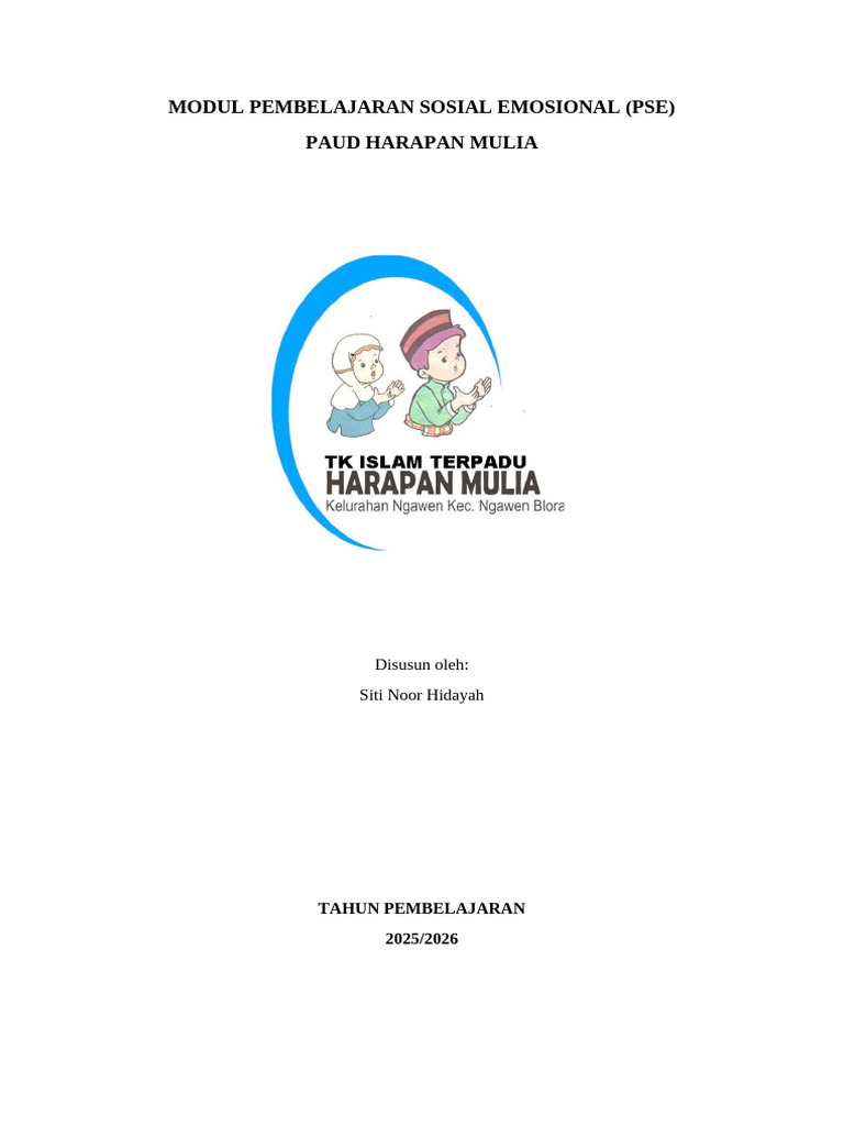 Modul PSE untuk PAUD Harapan Mulia | PDF