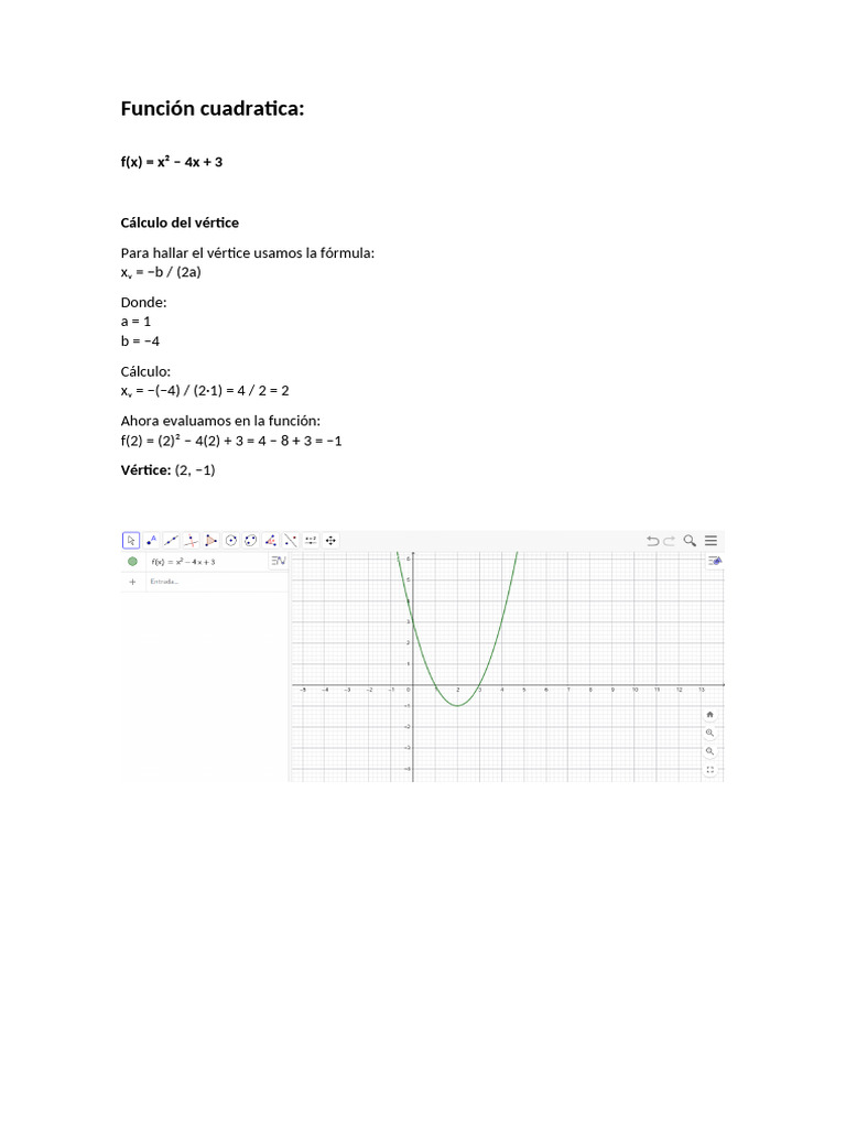 Función Cuadratica | PDF