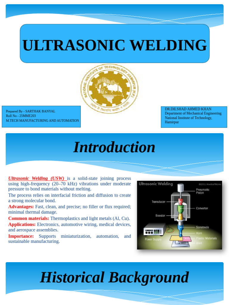 Ultrasonic Welding Process Overview | PDF | Welding | Construction