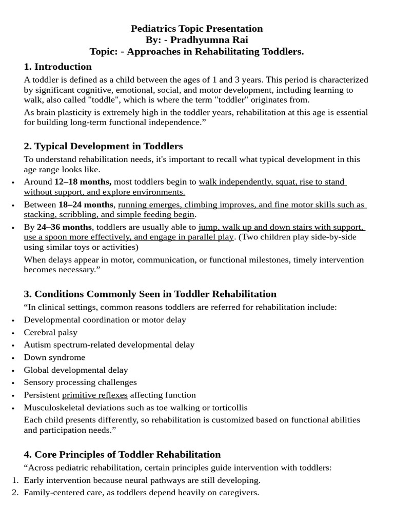 Pediatrics Topic Presentation | PDF | Neuroscience | Behavioural Sciences