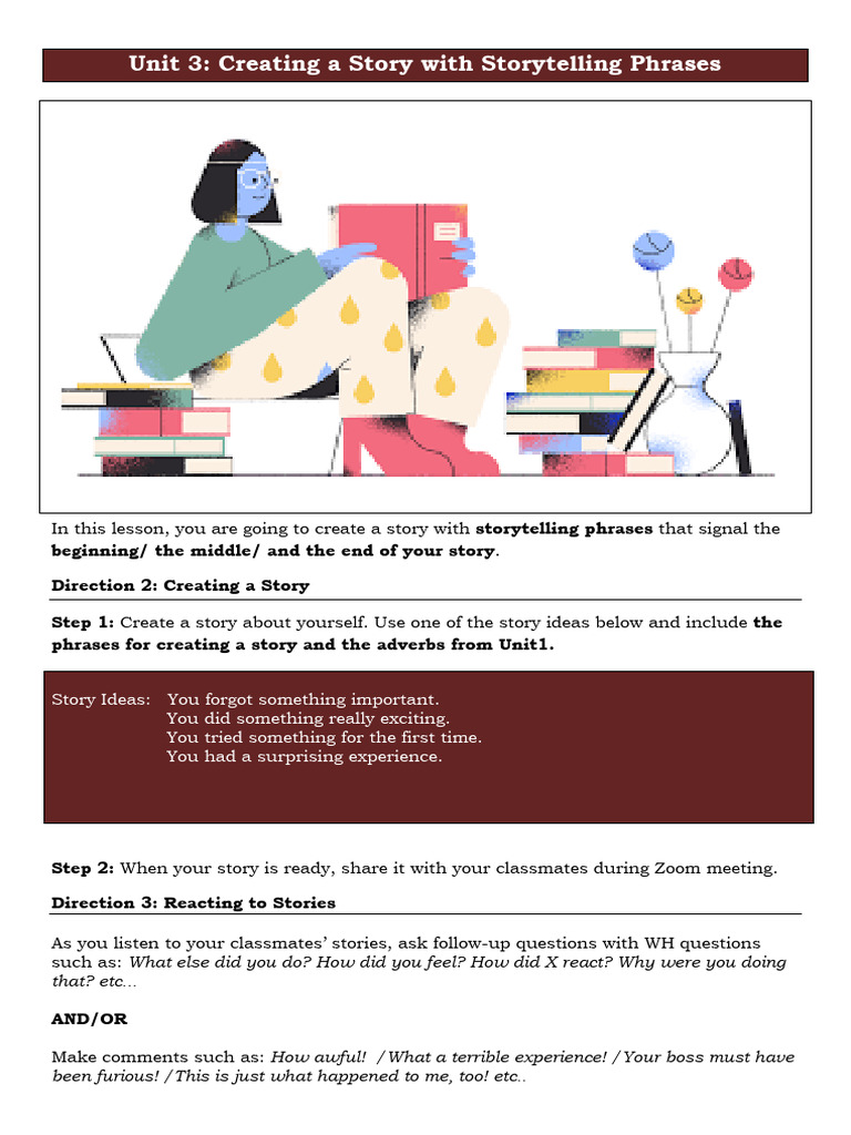 Unit 3 Creating A Story | PDF