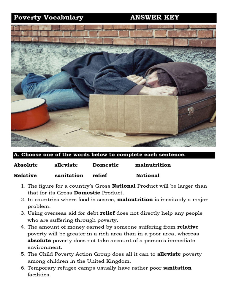 Poverty Vocabulary AK PDF | PDF | Poverty | Poverty & Homelessness