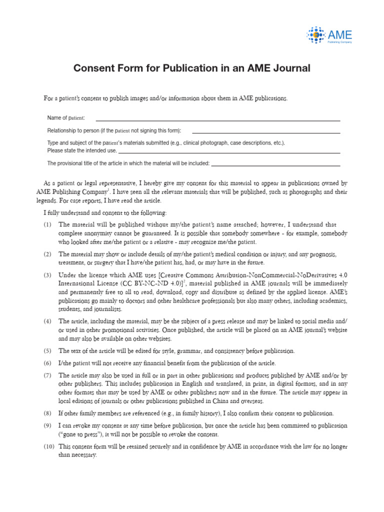 Consent Form (English) July 2021 (Patient) | PDF | Informed Consent ...