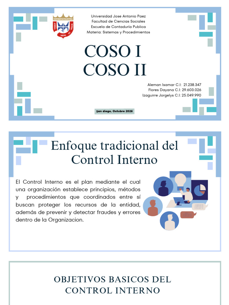 Presentación Diapositivas Coso I y Coso II | PDF | Gestión de riesgos ...