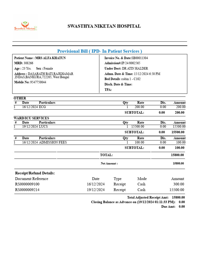 Alfa Bill - Copy | PDF | Accounting | Business Documents
