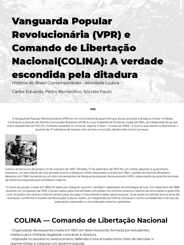 VPR E COLINA - Atividade lúdica | PDF | Brasil