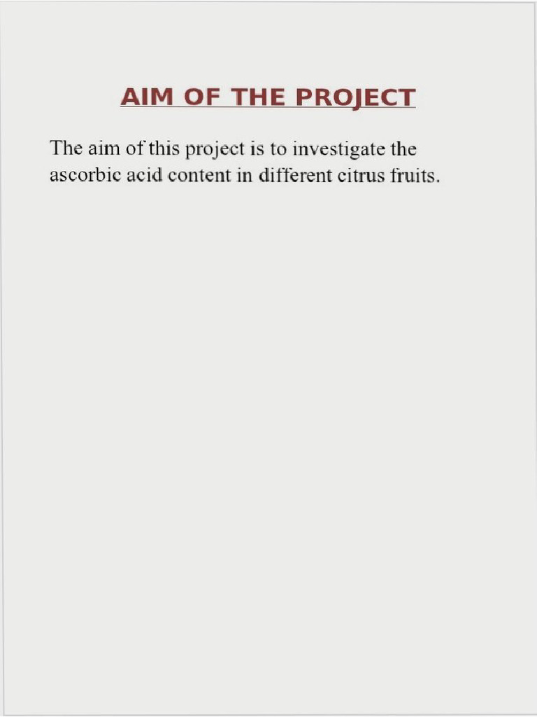 Chemistry Project | PDF