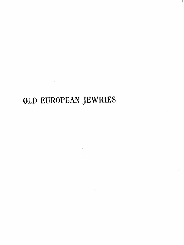 Philipson David - Old European Jewries | PDF