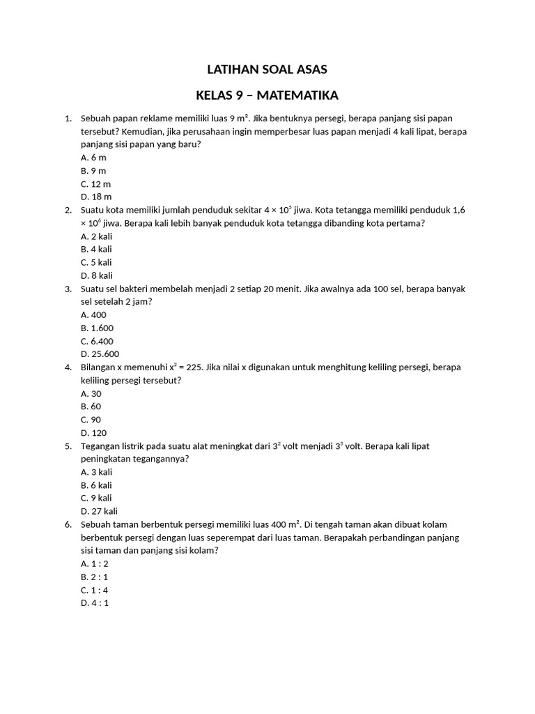 Soal Dengan Opsi Warna Normal | PDF