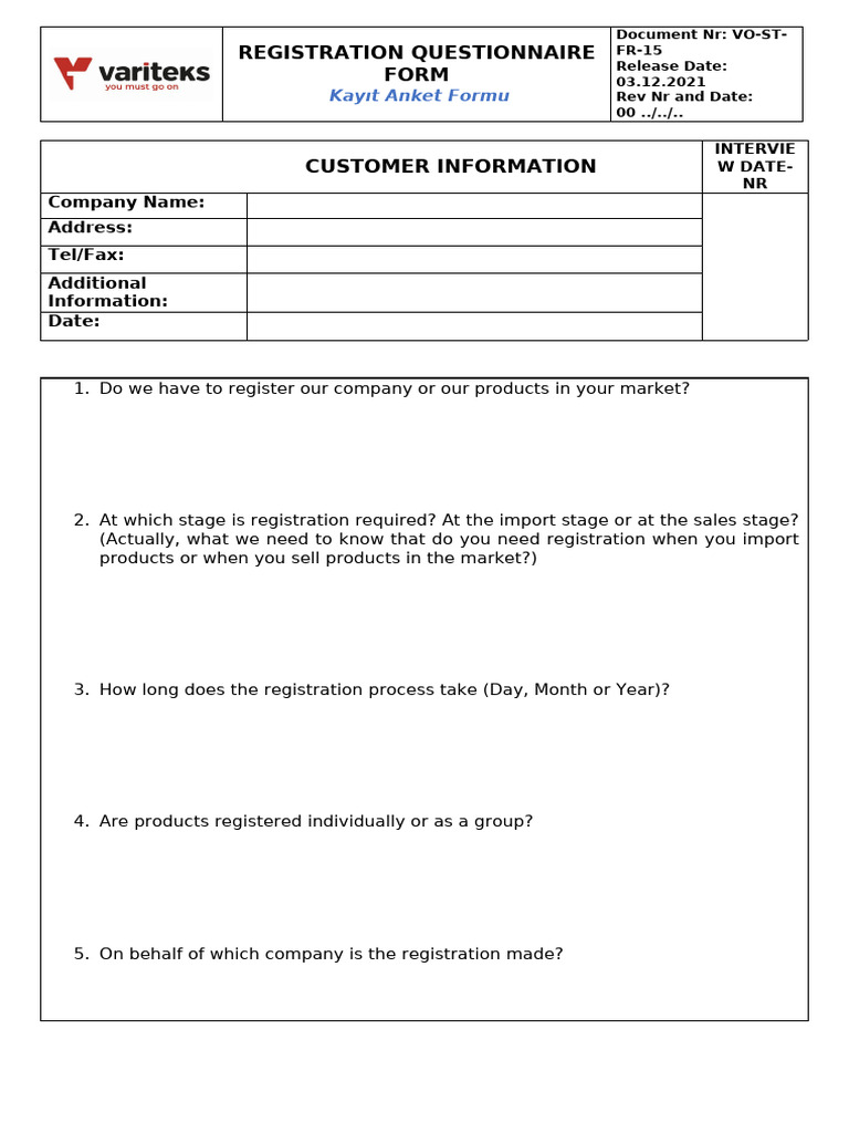 Registration Questionnaire Form Guide | PDF | Chess Theory | Chess