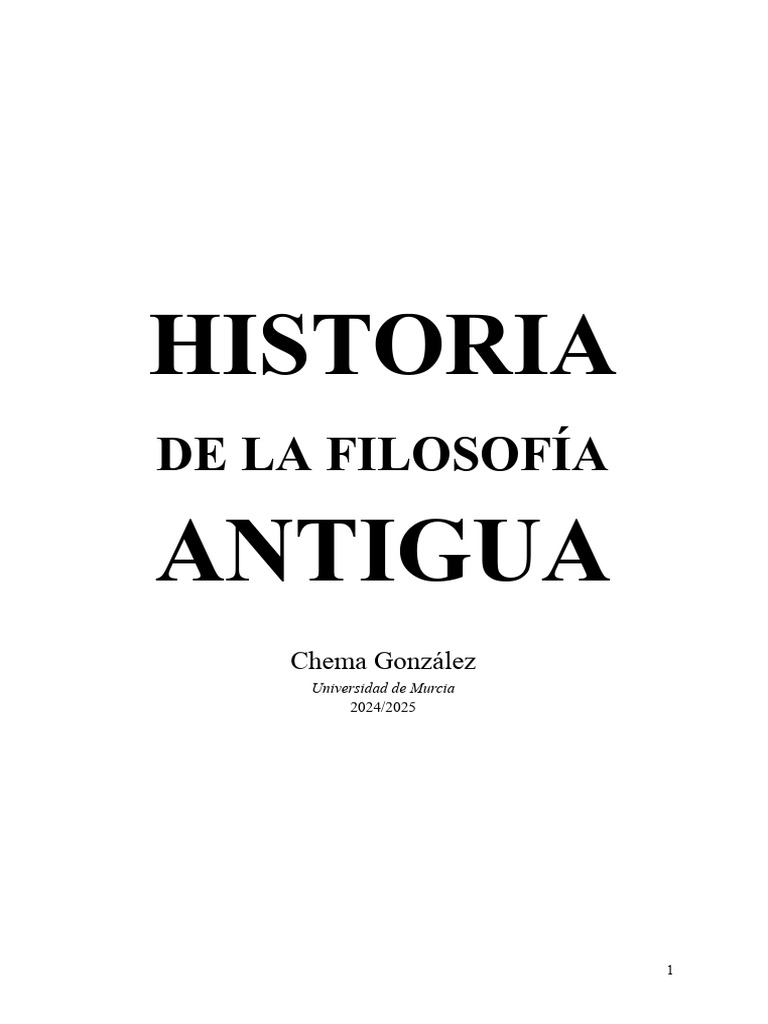 Historia de La Filosofía Antigua __ Chema | PDF | Platón | Sócrates