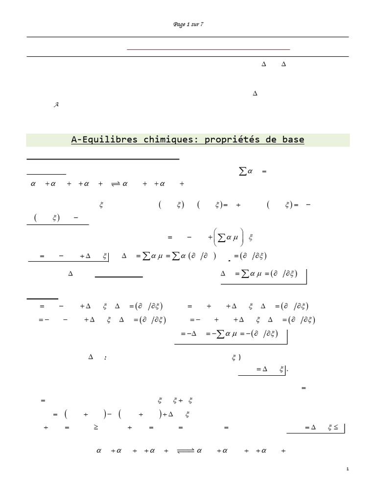 Équilibres chimiques et thermochimie | PDF | Équilibre chimique | Règle ...
