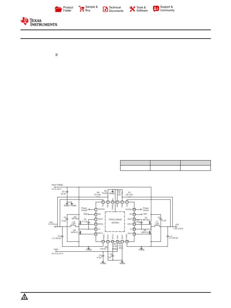 TPS51124 Dual Buck Controller Overview | PDF | Computer Engineering ...