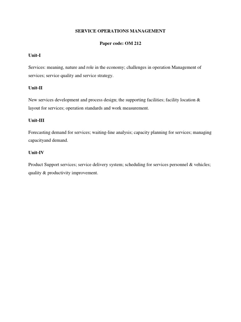 Service Operation Management | PDF | Economy Of India | Economic Growth