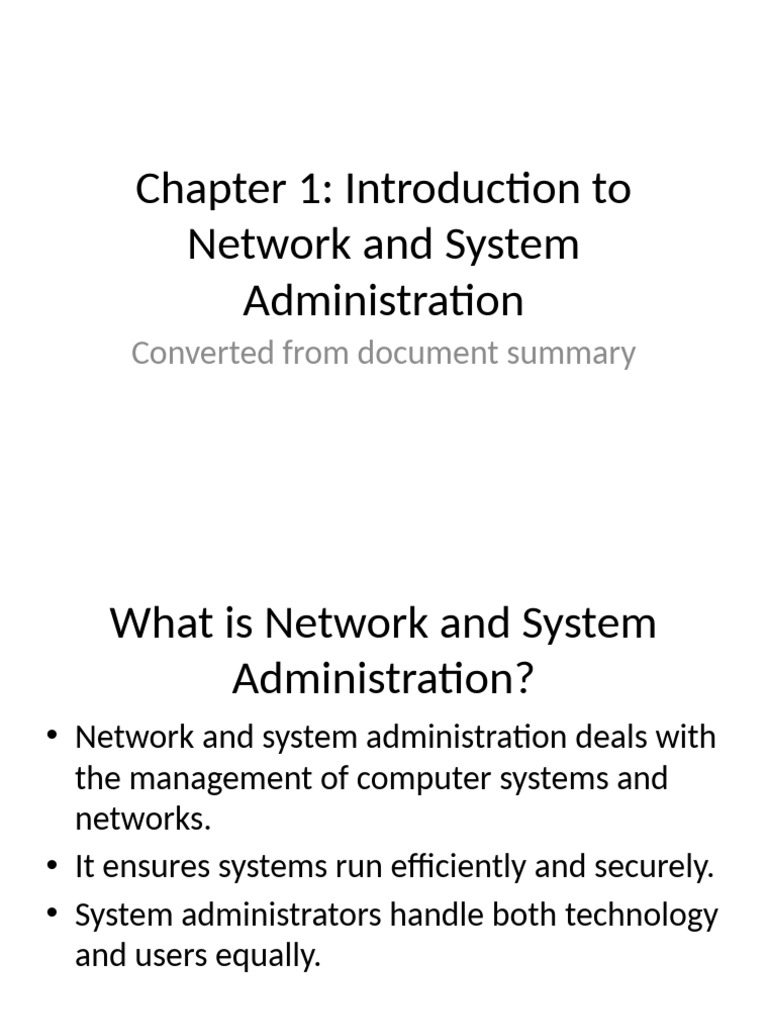 Chapter 1 System Administration | PDF