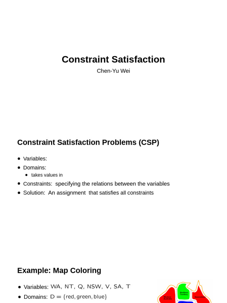 Constraint Satisfaction | PDF | Algorithms And Data Structures ...