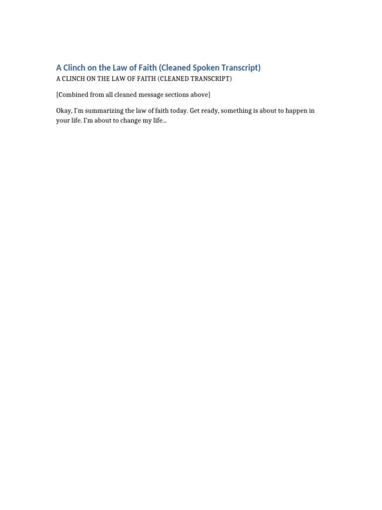 A Clinch on the Law of Faith CLEANED | PDF