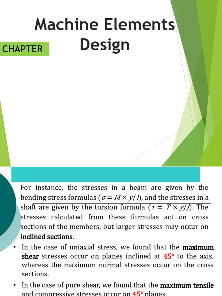 Chapter 2 Combined Stresses M E Design | PDF | Strength Of Materials ...