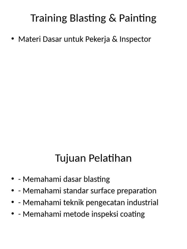Training Blasting Painting | PDF