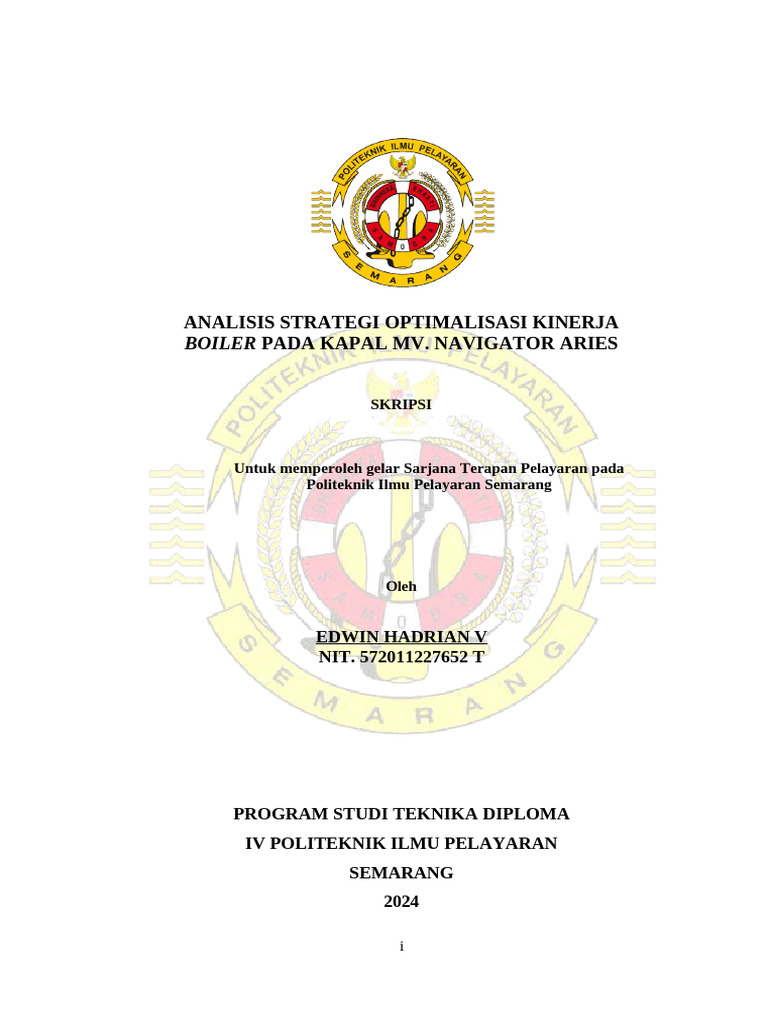 Optimasi Kinerja Boiler Kapal MV Navigator | PDF