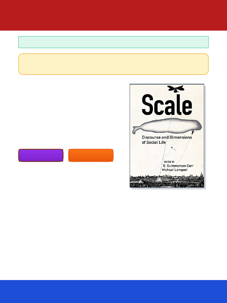 Scale Discourse and Dimensions of Social Life 1st Edition Michael ...