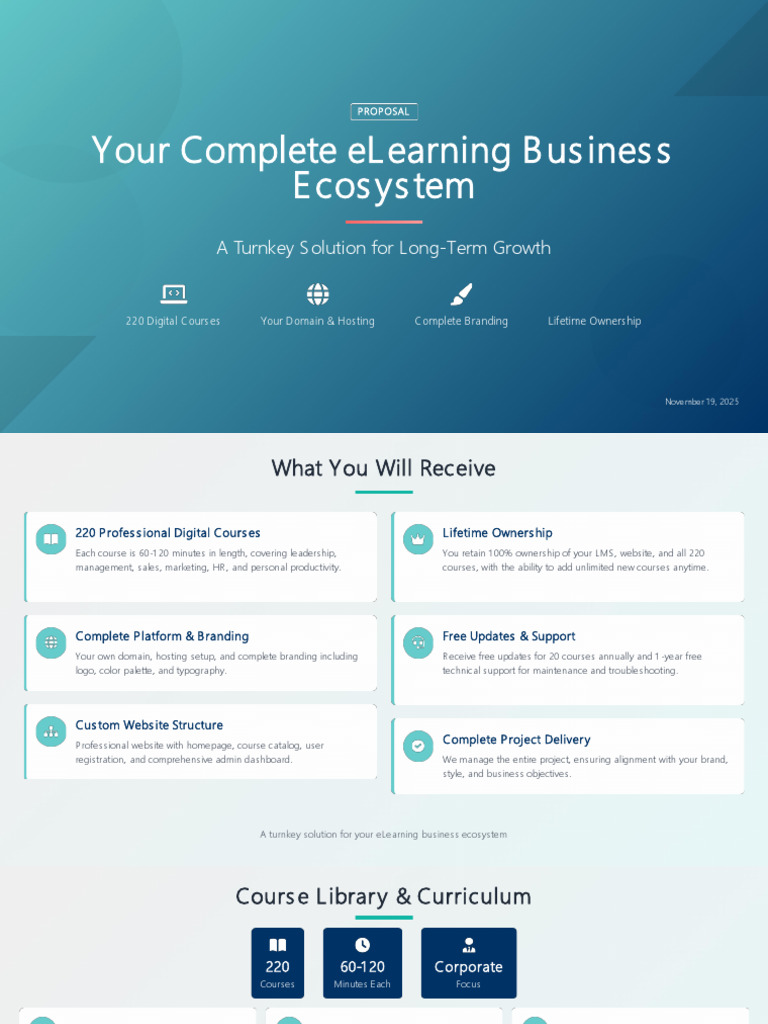 Turnkey eLearning Business Solution | PDF | Present Value | Business