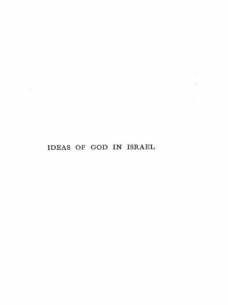 Pace Edward - Ideas of God in Israel | PDF