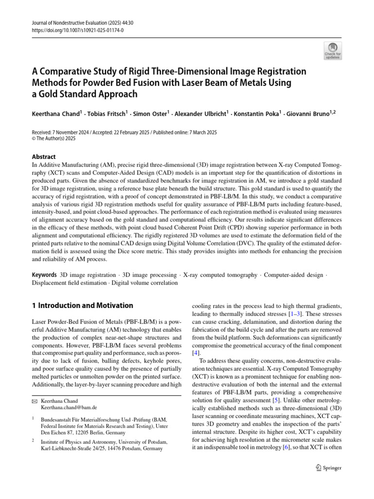 A Comparative Study of Rigid Three-Dimensional Image Registration ...
