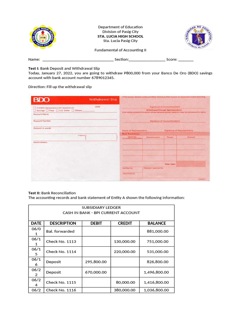 Bank Reconciliation Guide for Students | PDF | Banks | Deposit Account