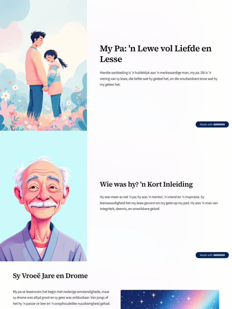 My Pa N Lewe Vol Liefde en Lesse | PDF