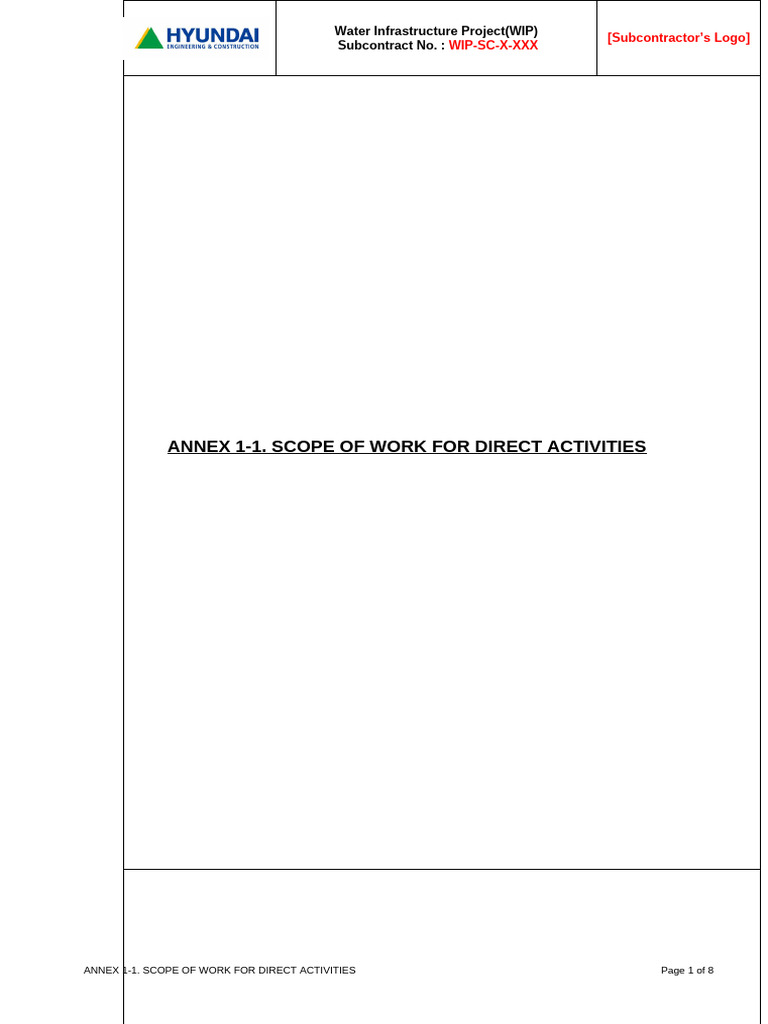 Water Infrastructure Project Scope of Work | PDF | Concrete | Road Surface