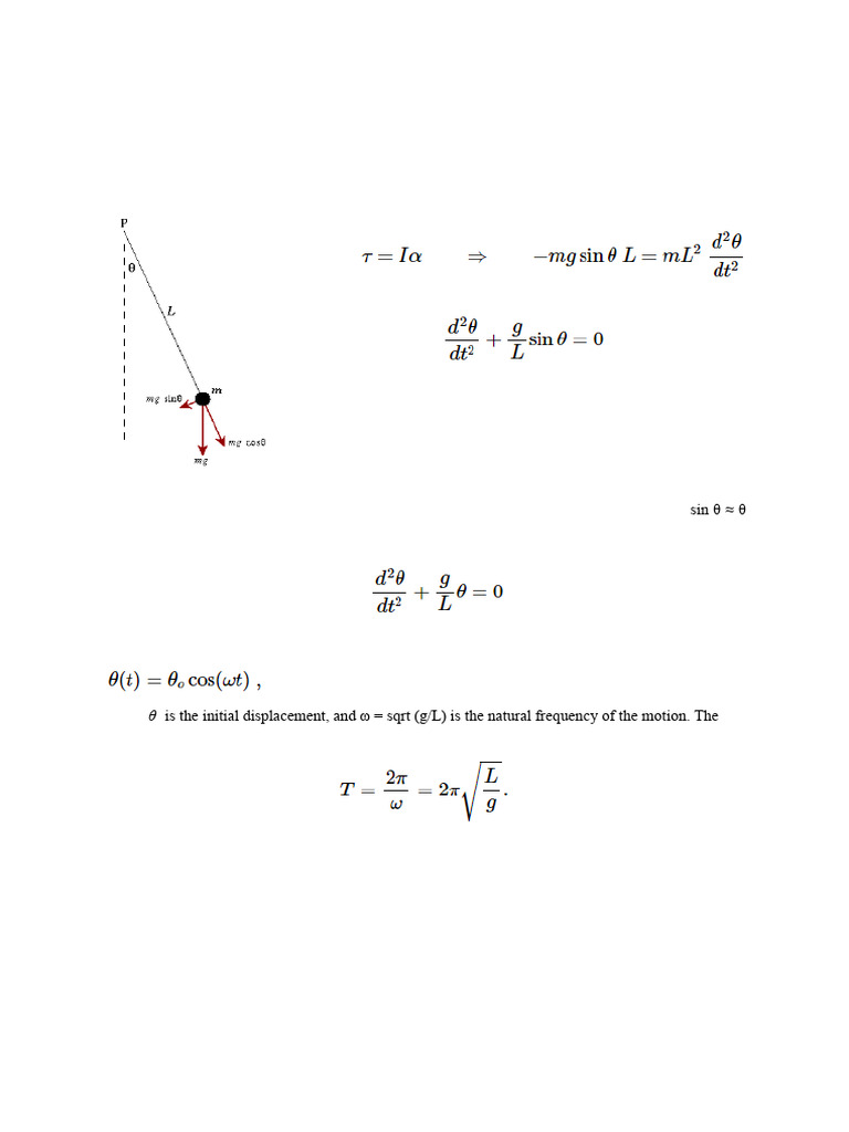 Pendulum Dynamics and Mass Systems Analysis | PDF | Oscillation | Pendulum