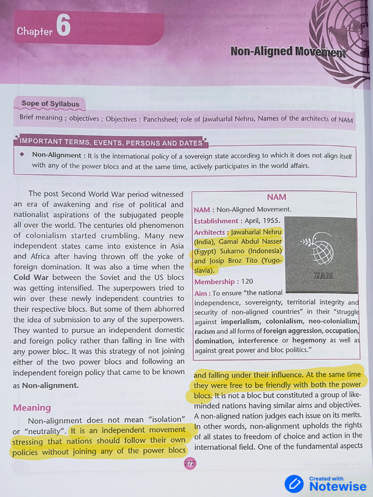 Non Aligned Movement | PDF