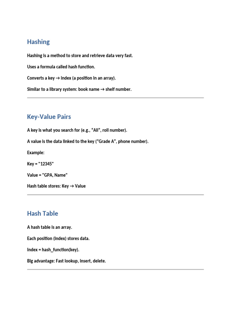 Understanding Hashing and Hash Tables | PDF