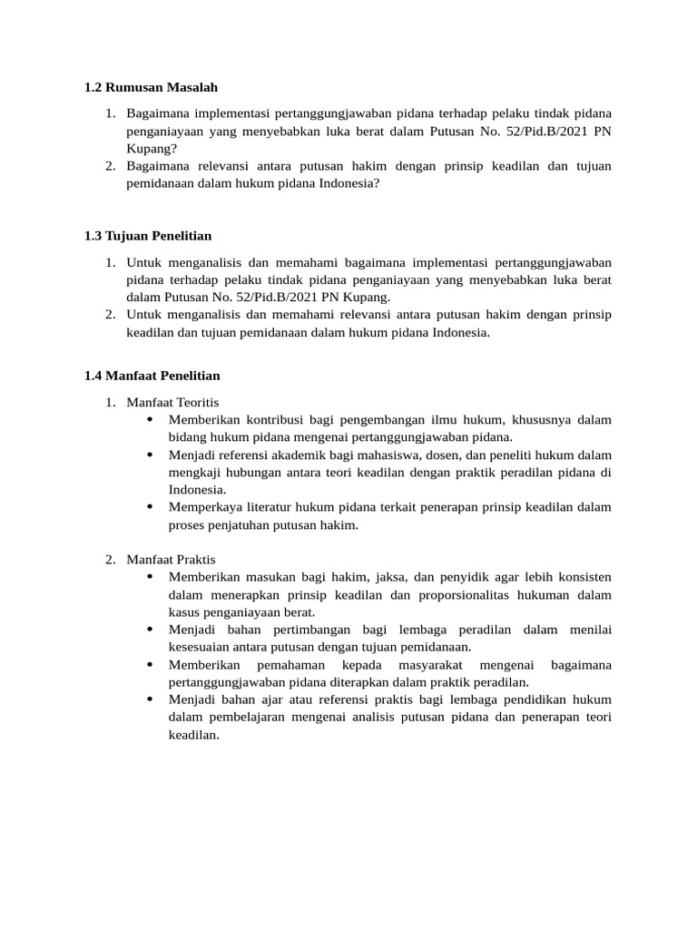 Rumusan Masalah V | PDF