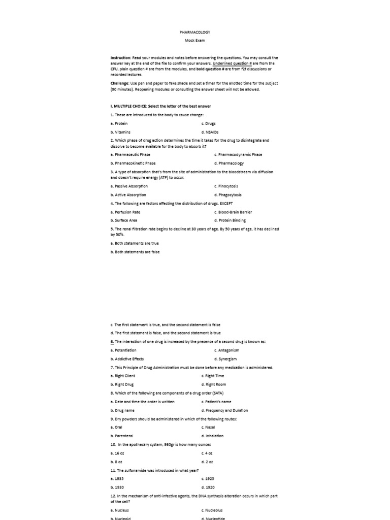 Pharmaco Review Questionnaires | PDF | Infection | Virus