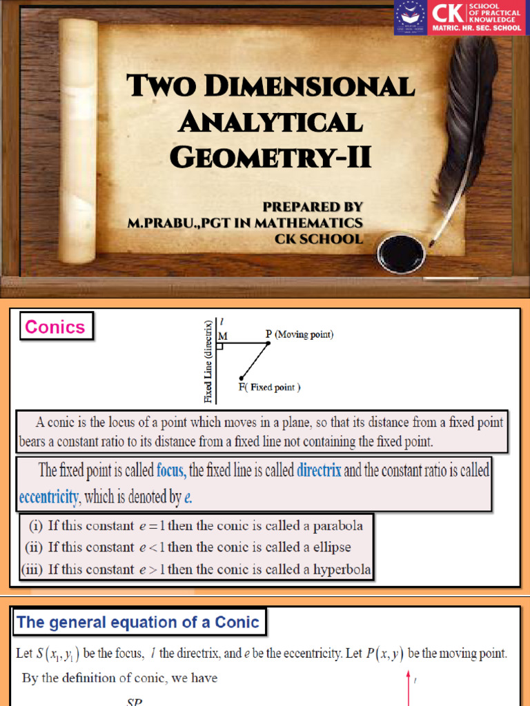 Understanding Parabolas in Geometry | PDF
