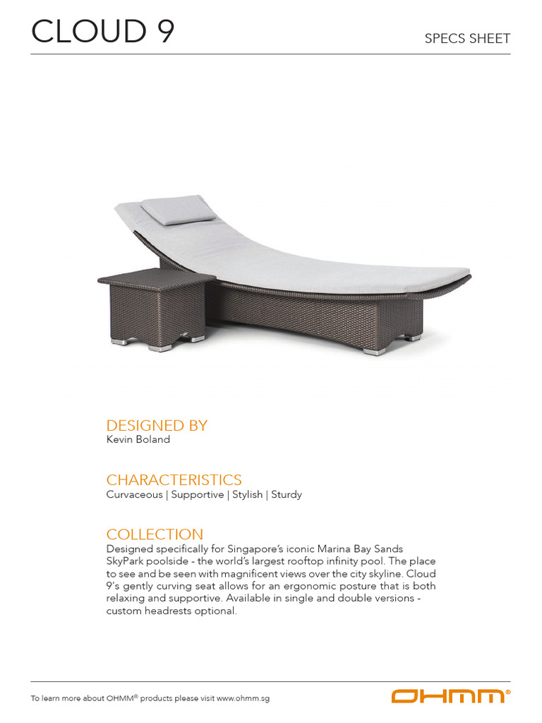 OHMM Cloud 9 Specs Sheet 06Jun19 | PDF